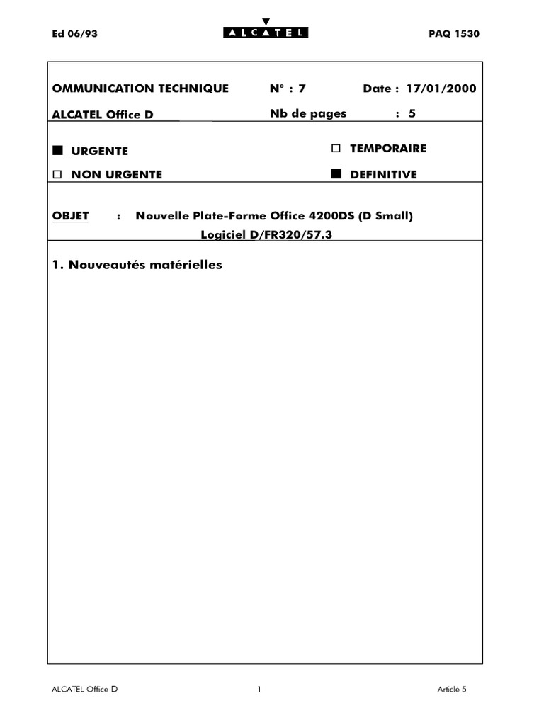 20081,&$7,217 (&+1,48 (1 'DWH $/&$7 (/2IILFH' 1eghsdjhv 85 (17 (', 1,7 ...