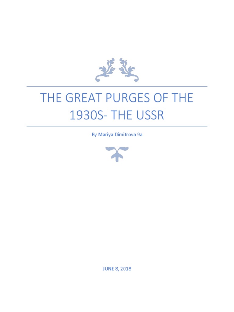 Stalin's Great Purges of the 1930s | PDF | Joseph Stalin | Soviet Union