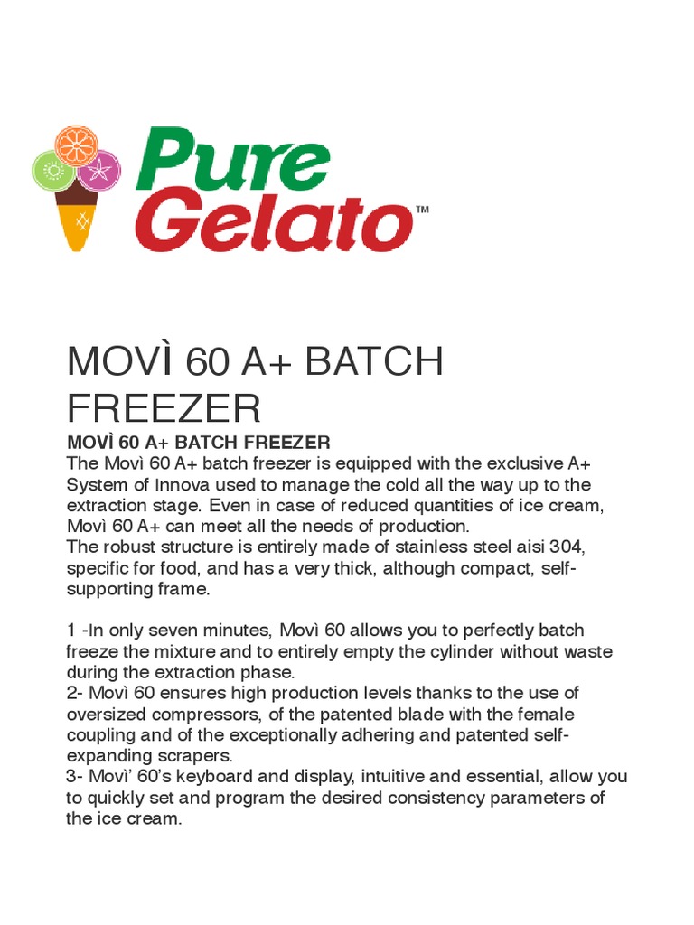 Pure Gelato | PDF | Refrigerator | Ice