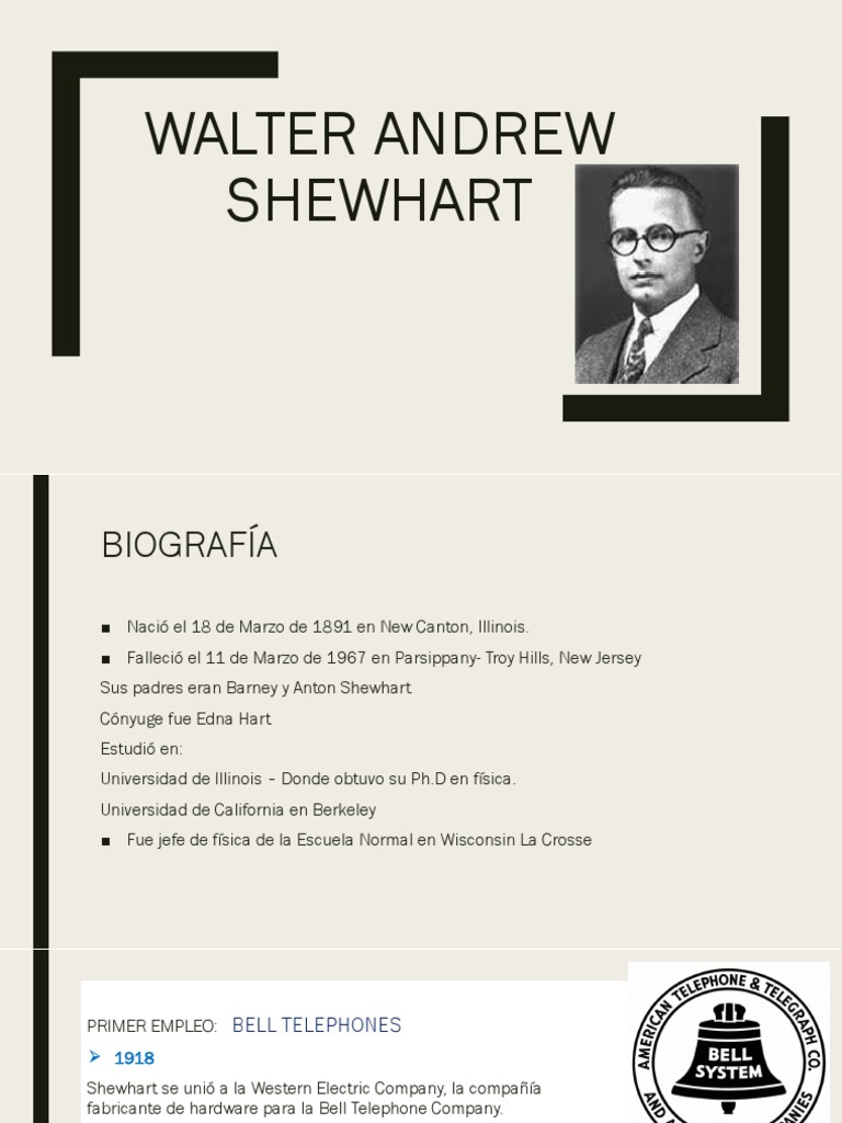 Biografía de Walter A. Shewhart | PDF | Business