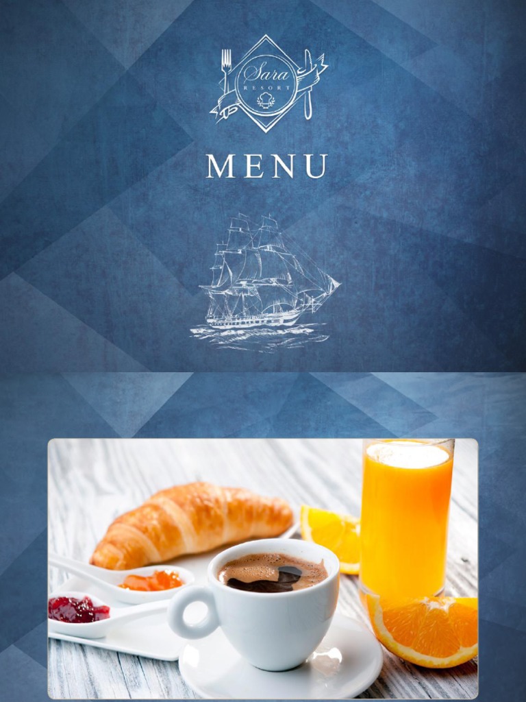 Sara Resort Restaurant Menu | PDF | Prepared Foods | Western Cuisine