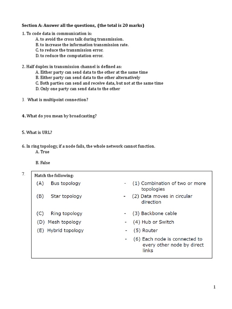 Final Exam Data Communication and Computer Networks | PDF