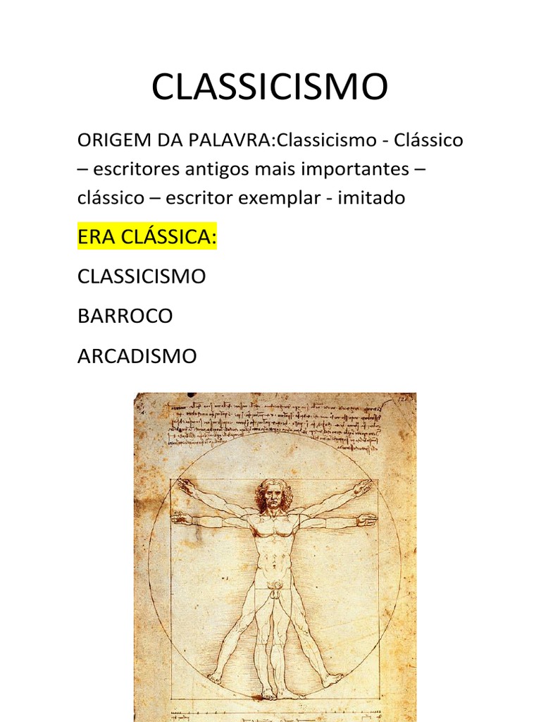 Classicismo: Era Clássica: Classicismo Barroco Arcadismo | Poesia ...