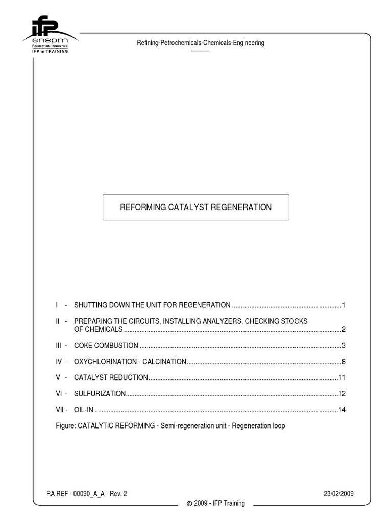 12 - Reforming Catalyst Regeneration | PDF | Catalysis | Combustion