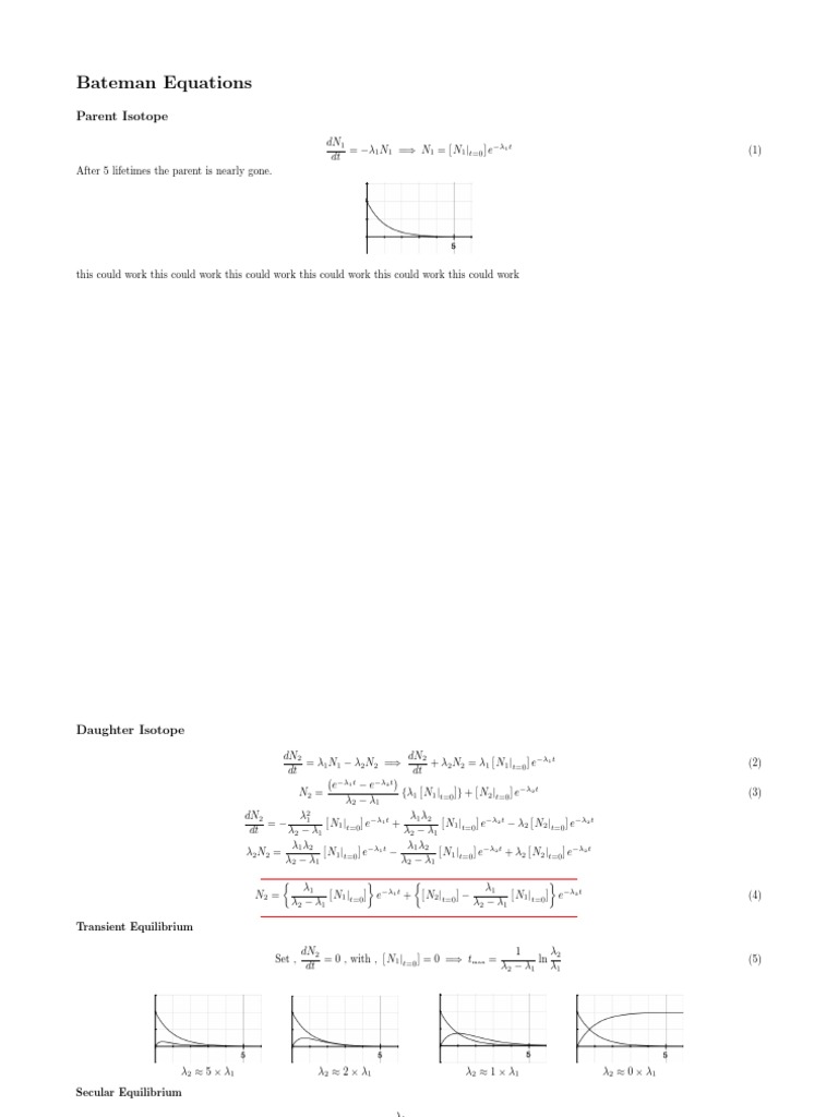 Bateman Equations | PDF | Uranium | Nuclear Physics