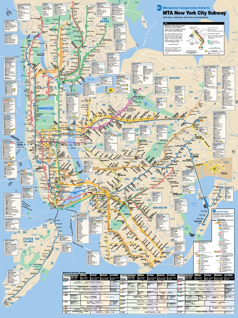 New York Subway Map | PDF | Bus Transport | New York Metropolitan Area