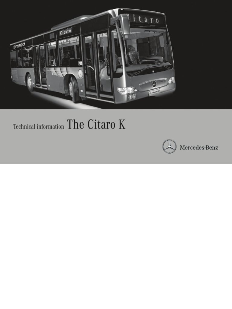 Techn Info Citaro K en Low | PDF | Brake | Anti Lock Braking System