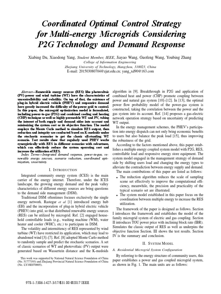 Coordinated Optimal Control Strategy For Multi-Energy Microgrids ...