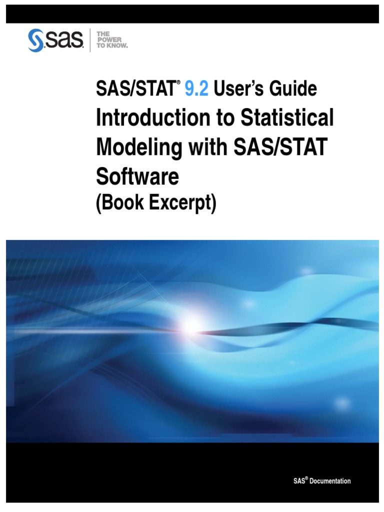 Introduction To Statistical Modeling With SAS/STAT Software | PDF ...