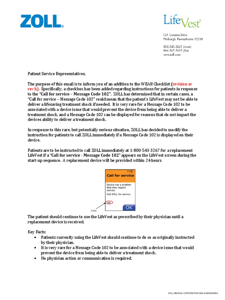 Revision or Rev H) : Zoll Medical Corporation and Subsidiaries | PDF ...