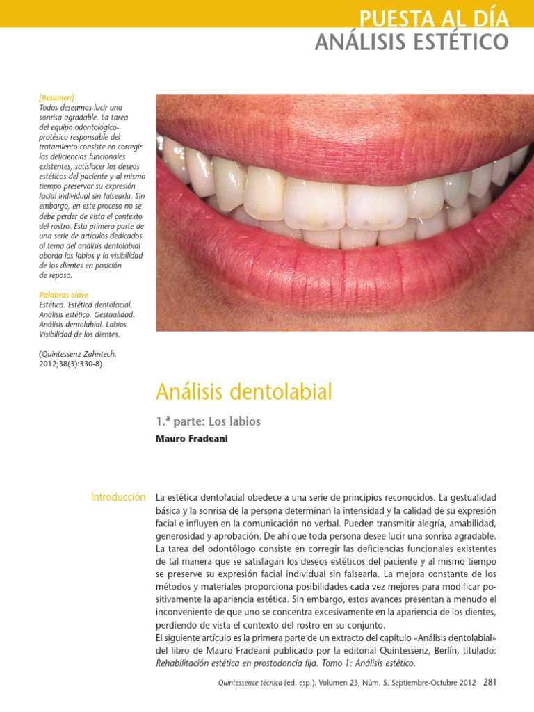 Analisis Dento Labial 1era. Parte - Los Labios | PDF | Odontología ...