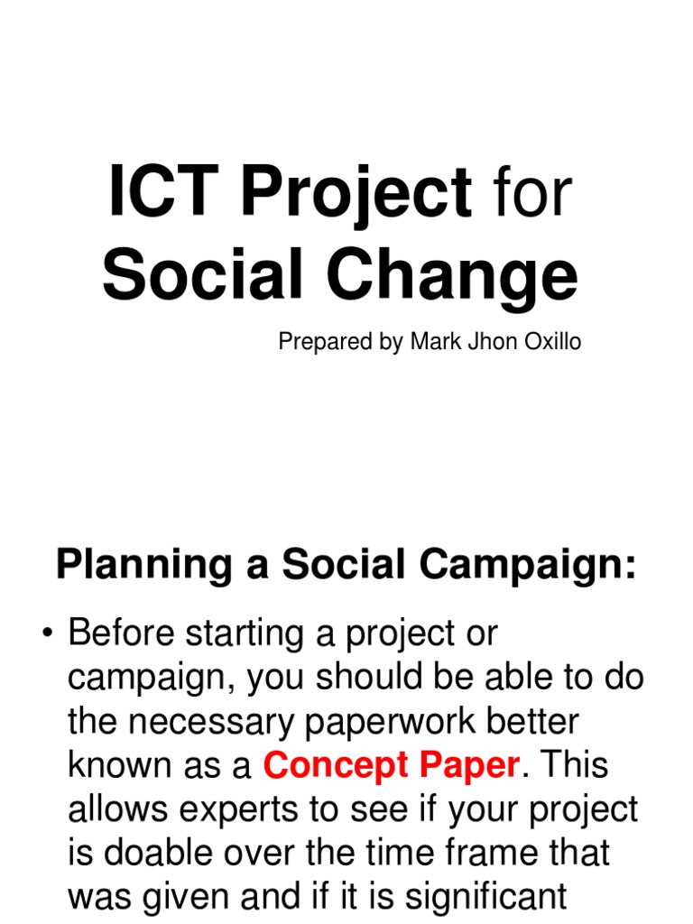 ICT Social Change (Concept Paper Activity) | PDF | Social Media ...