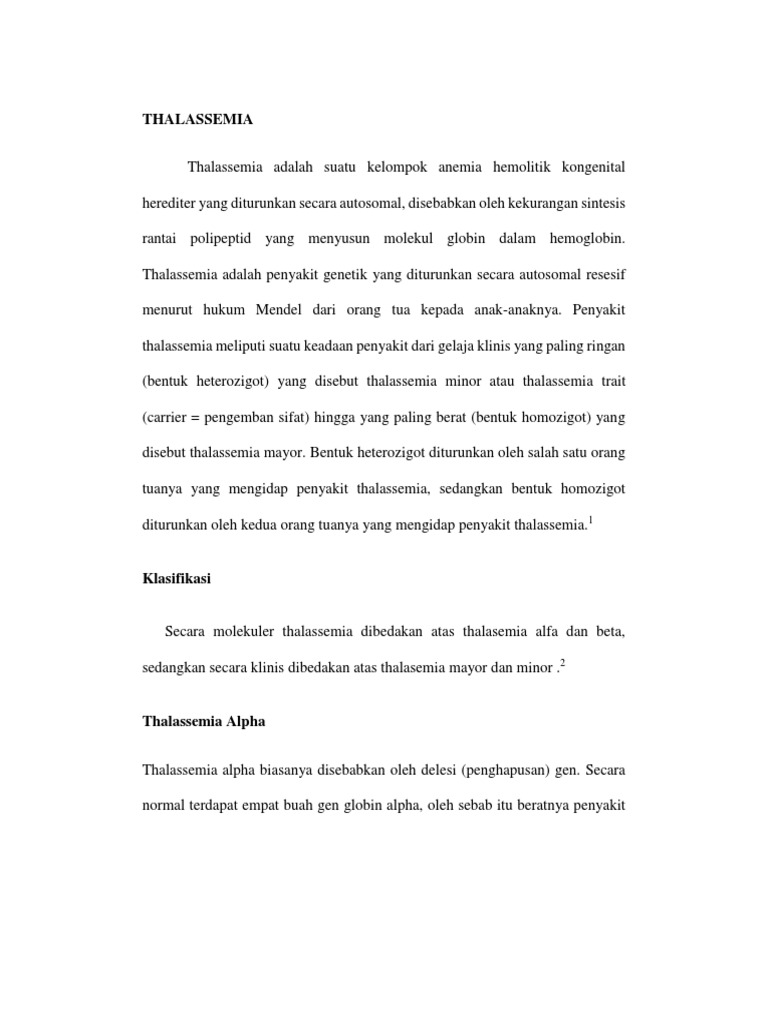 Bab II Thalassemia | PDF