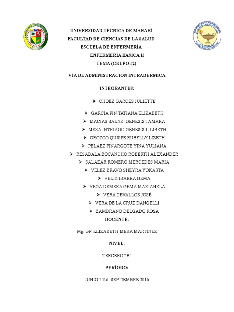 Acceso Intradérmico Exp 2 de Basica | PDF | Inyección (medicina) | Alergia