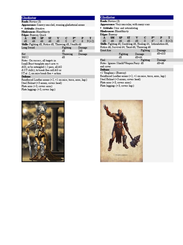Gladiators | PDF | Military Technology | Leisure