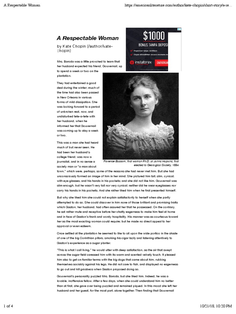 A Respectable Woman | PDF