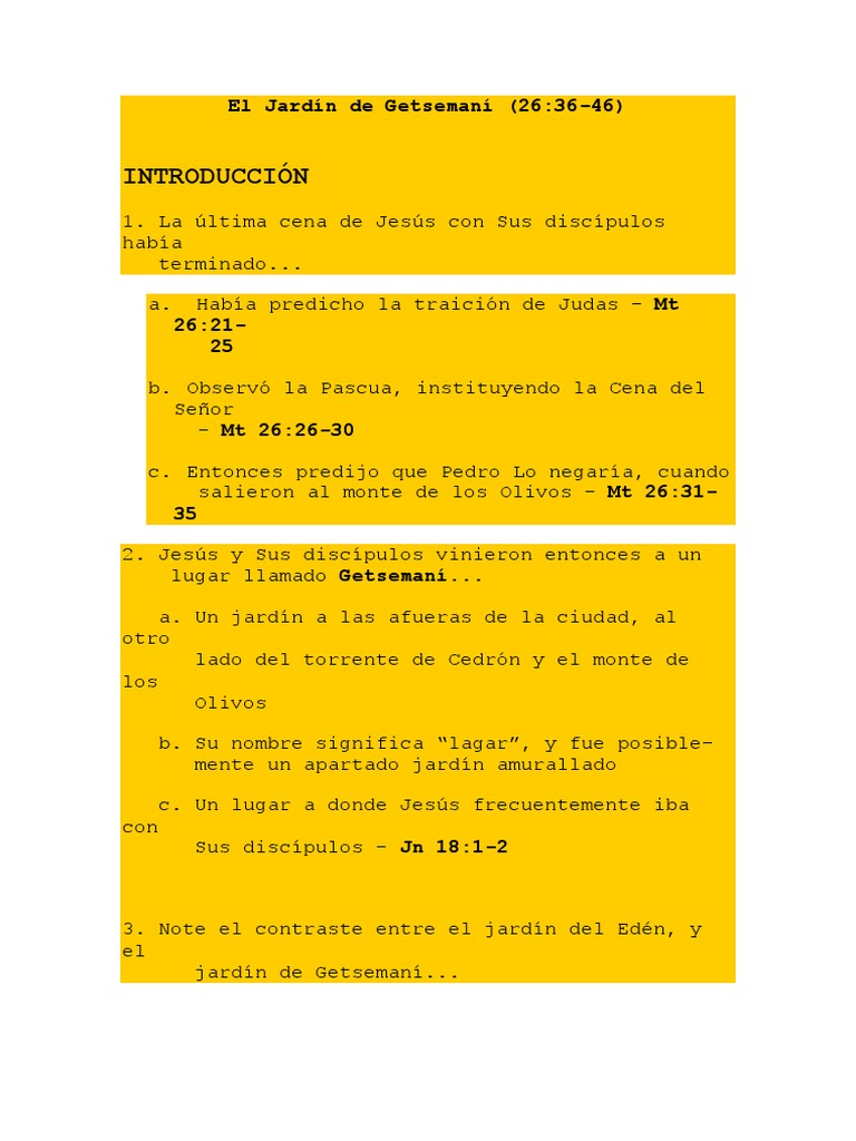El Jardín de Getsemaní: Sufrimiento y Fortaleza | PDF | Aceite de oliva ...