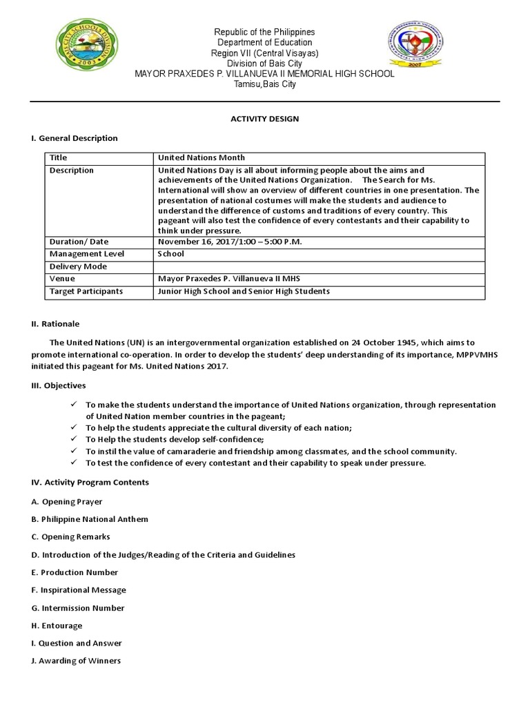 Acrtivity Design - Aral - Pan.new | PDF | United Nations ...