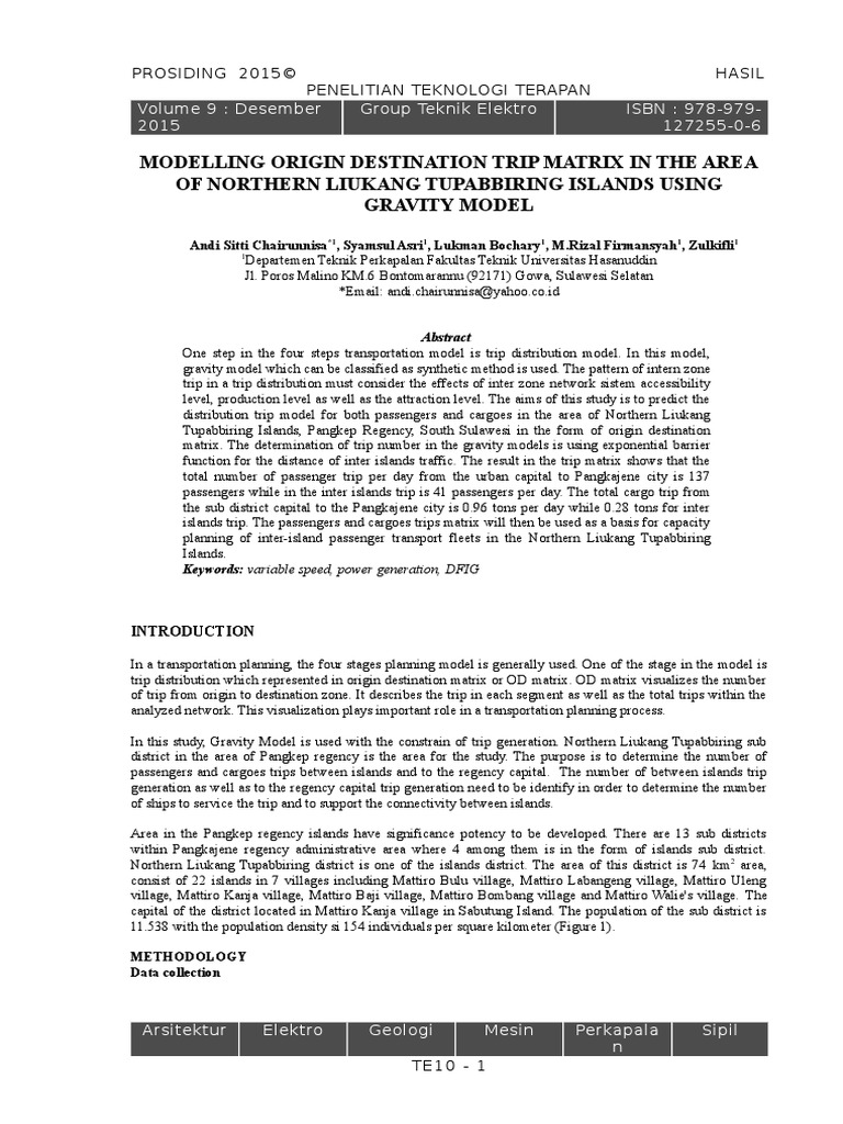 Gravity Model Pdf Transport Teaching Mathematics