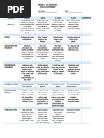 Grading Rubrics For Costume Parade | PDF | Costume