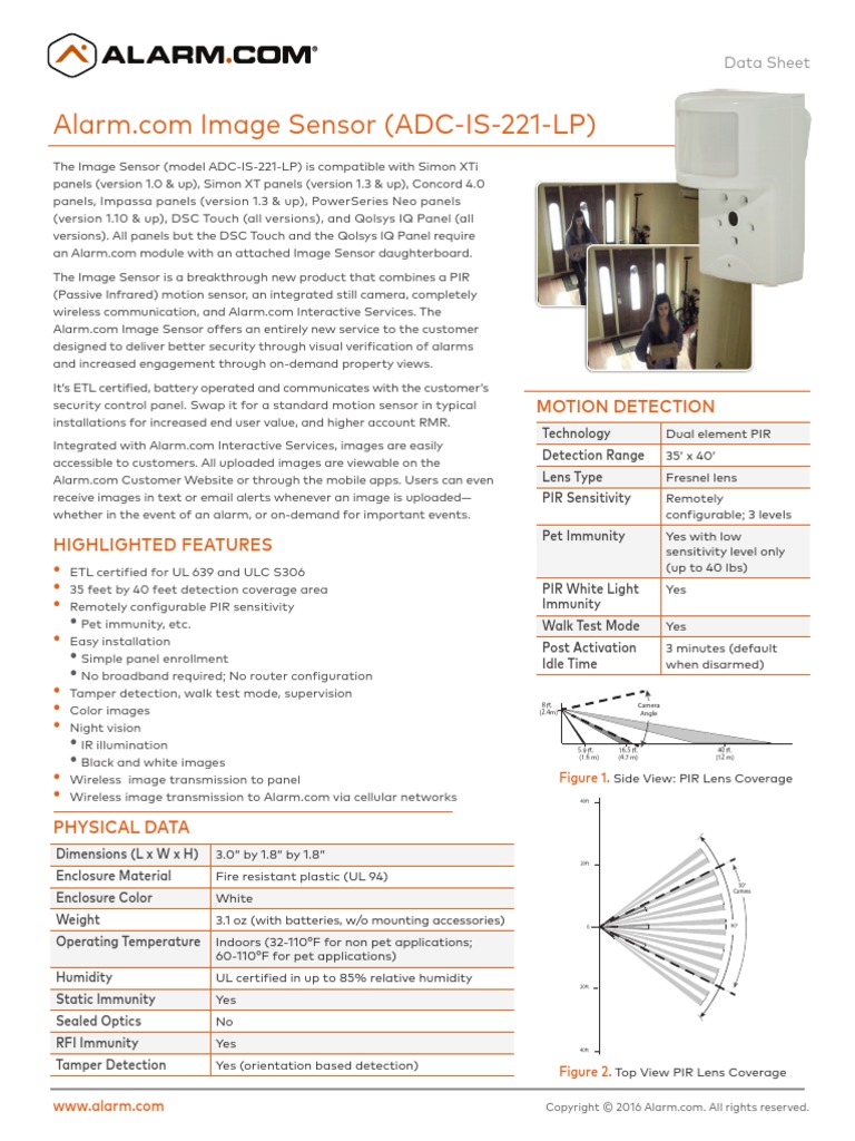 Image Sensor Data Sheet 221LP1 | PDF | Infrared | Electronics