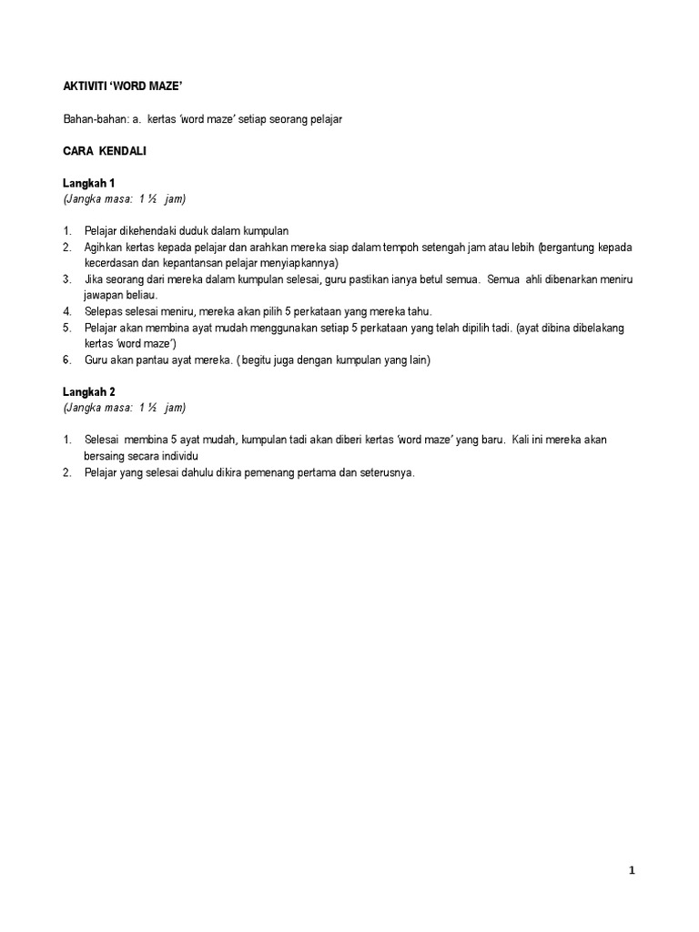 PASCA PT3 (Aktiviti) | PDF