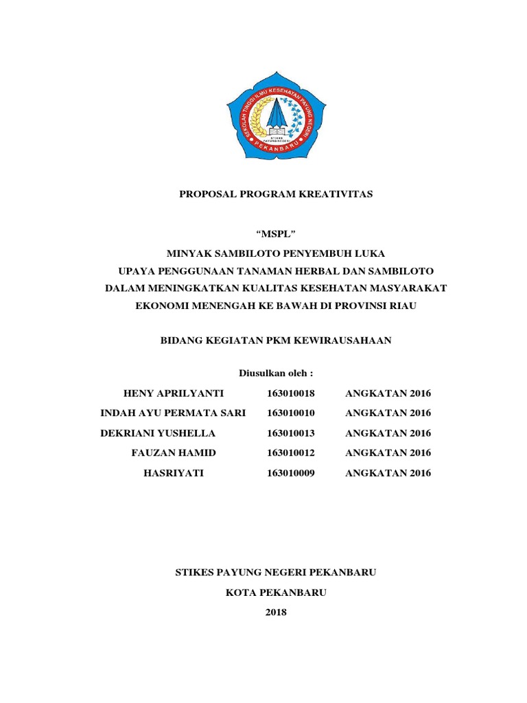 Format Proposal PKM | PDF