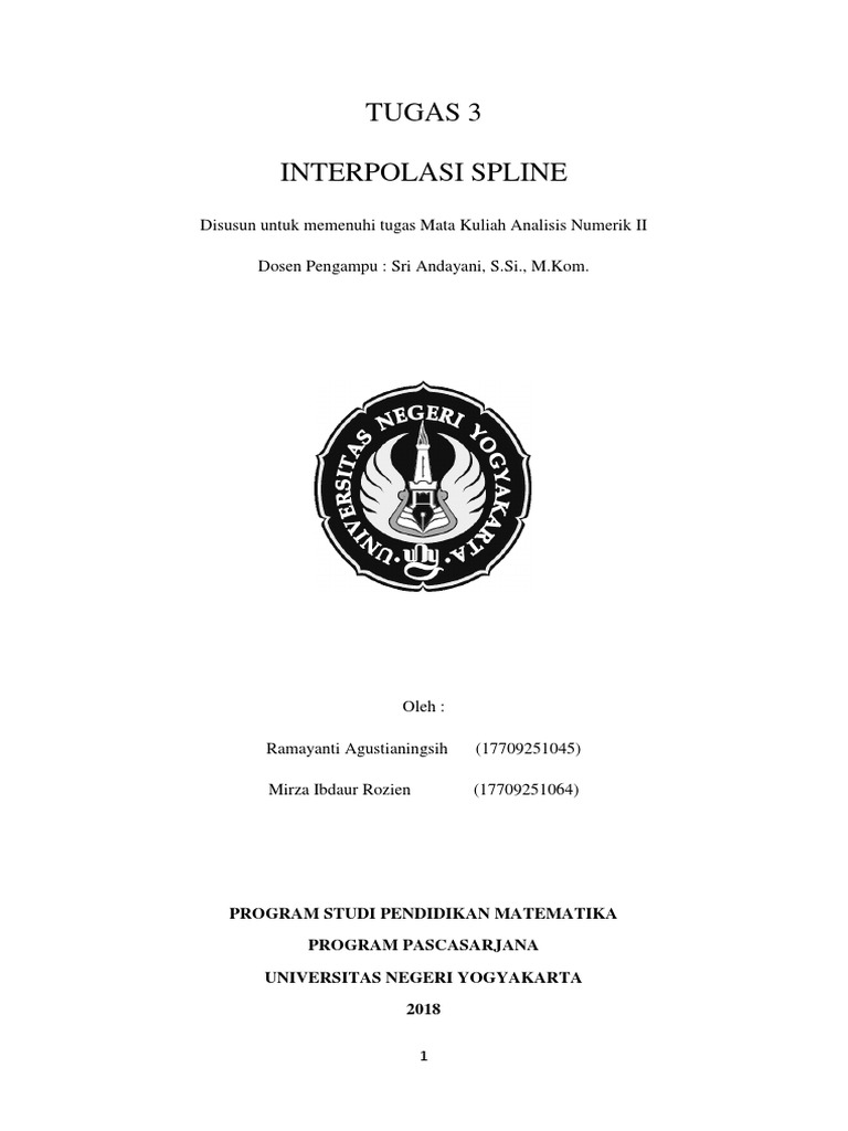Tugas 3 Spline | PDF