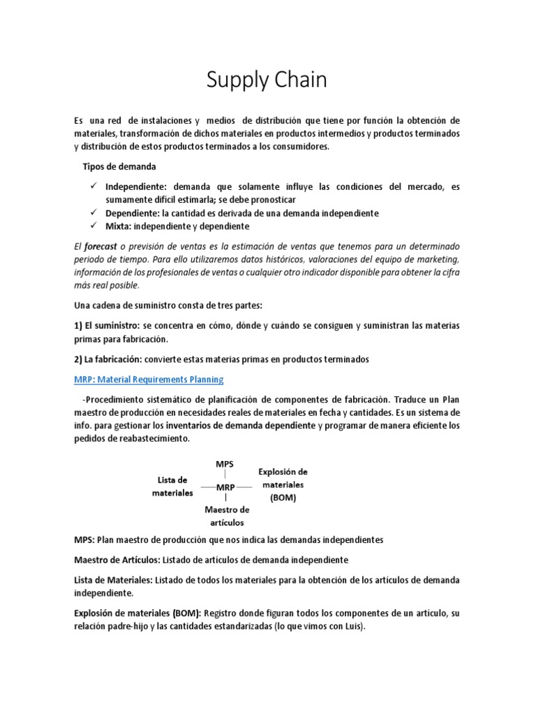Advanced Supply Chain Planning | PDF | Gestión de la cadena de suministro | Gestión de Procesos ...