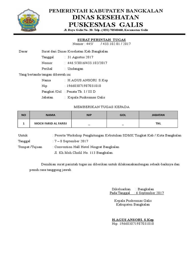 Surat Tugas Ku | PDF