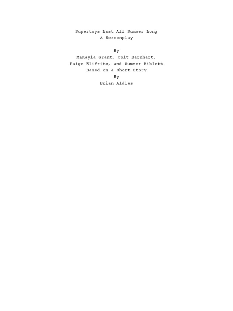 Supertoys Last All Summer Long | PDF | Nature