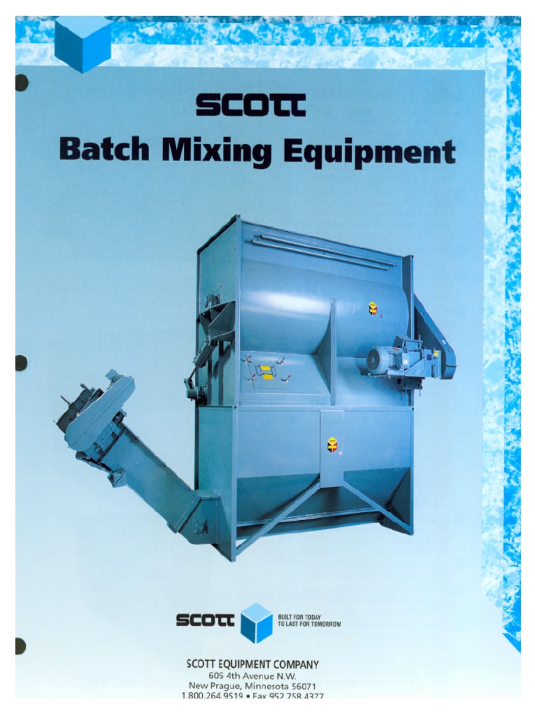 Scott High Efficiency Batch Mixer PDF | PDF