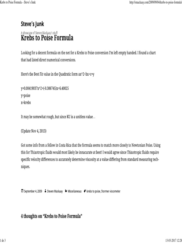 Krebs To Poise Formula - Steve's Junk PDF | PDF