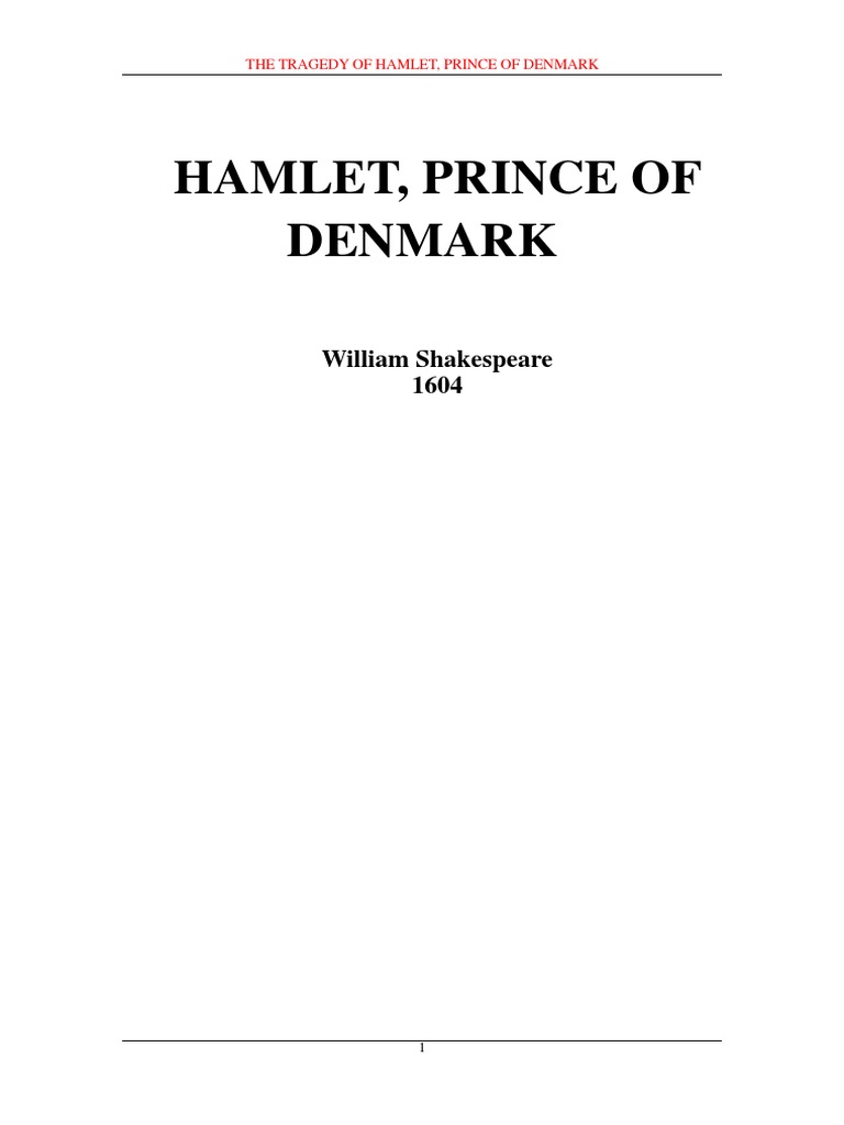 Hamlet, Prince of Denmark | PDF