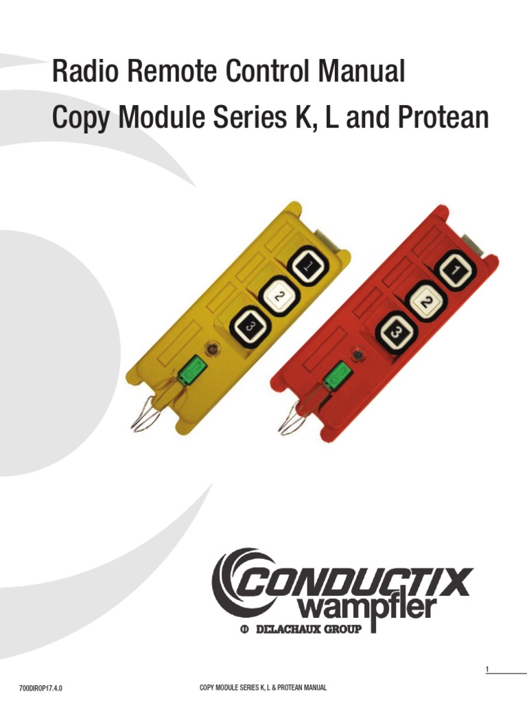 Radio Remote Control Manual Copy Module Series K, L and Protean ...