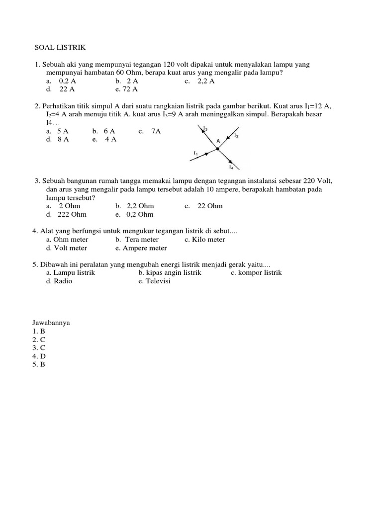 Soal Tes Listrik | PDF