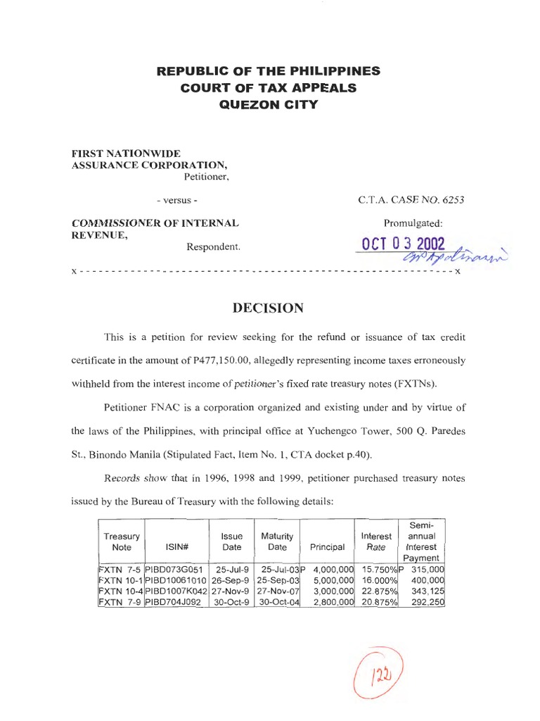 Tax Exemption Case: Analyzing Whether Interest Income From Long-Term ...
