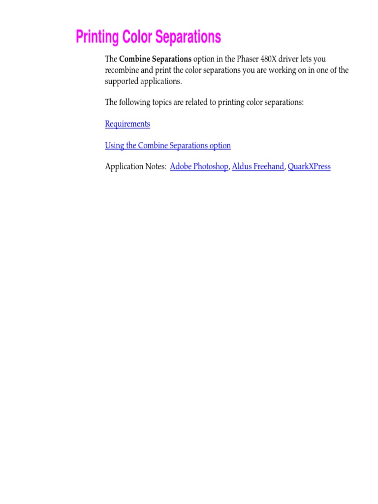 Printing Color Separations | PDF | Adobe Photoshop | Media Technology