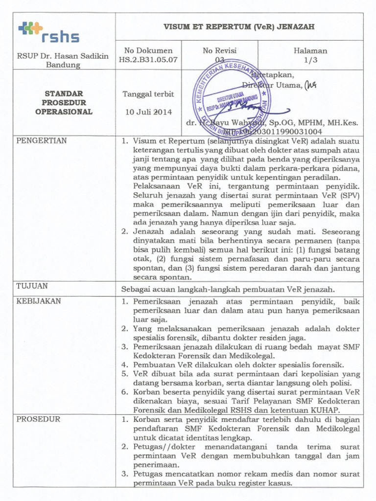 SPO+Alur VeR Jenazah | PDF