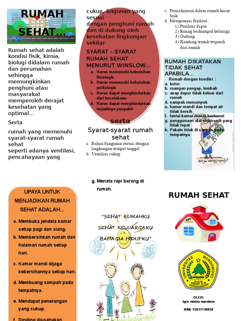 Leaflet Rumah Sehat | PDF
