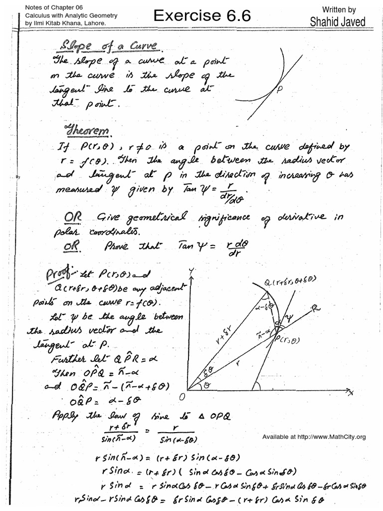 Calculus Chapter 6 Notes | PDF | Teaching Mathematics | Geometry