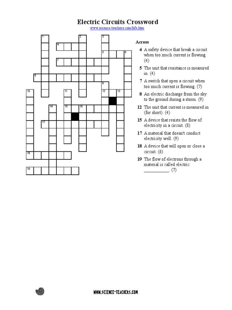 Circuitelectricity Crossword | PDF | Electric Current | Electricity
