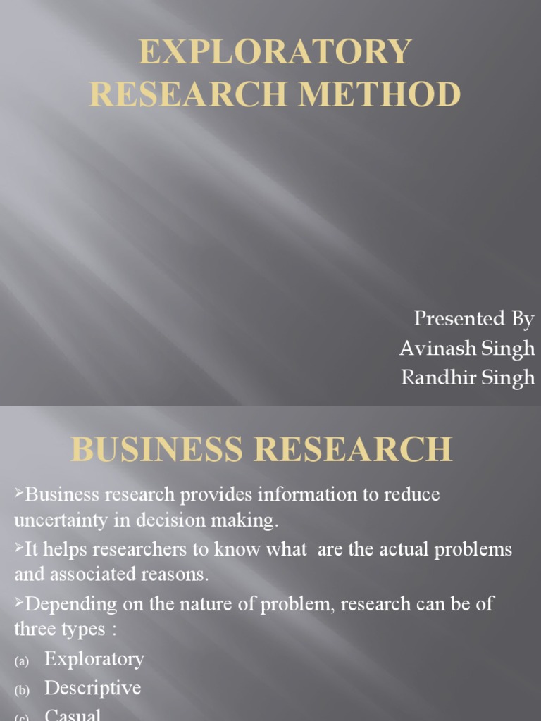 Understanding Exploratory Research Methods | PDF