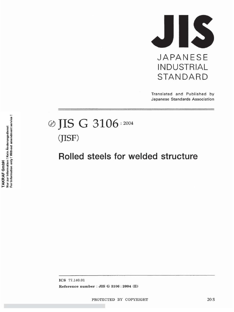 Jis G 3106 PDF | PDF | Structural Steel | Yield (Engineering)