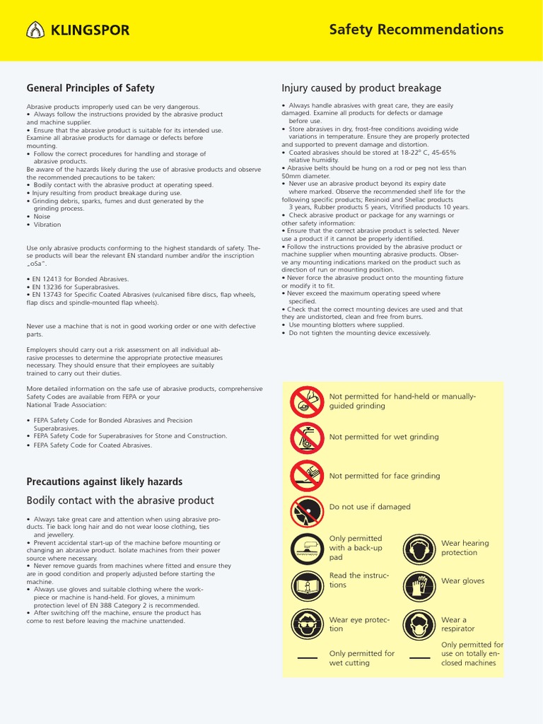 Abrasive Wheel Precautions | PDF | Abrasive | Grinding (Abrasive Cutting)
