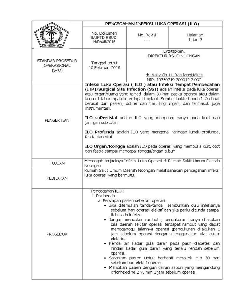 Spo Pencegahan Ilo | PDF