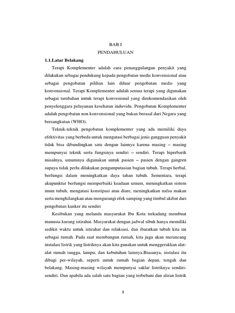 Analisa Jurnal Komplementer | PDF