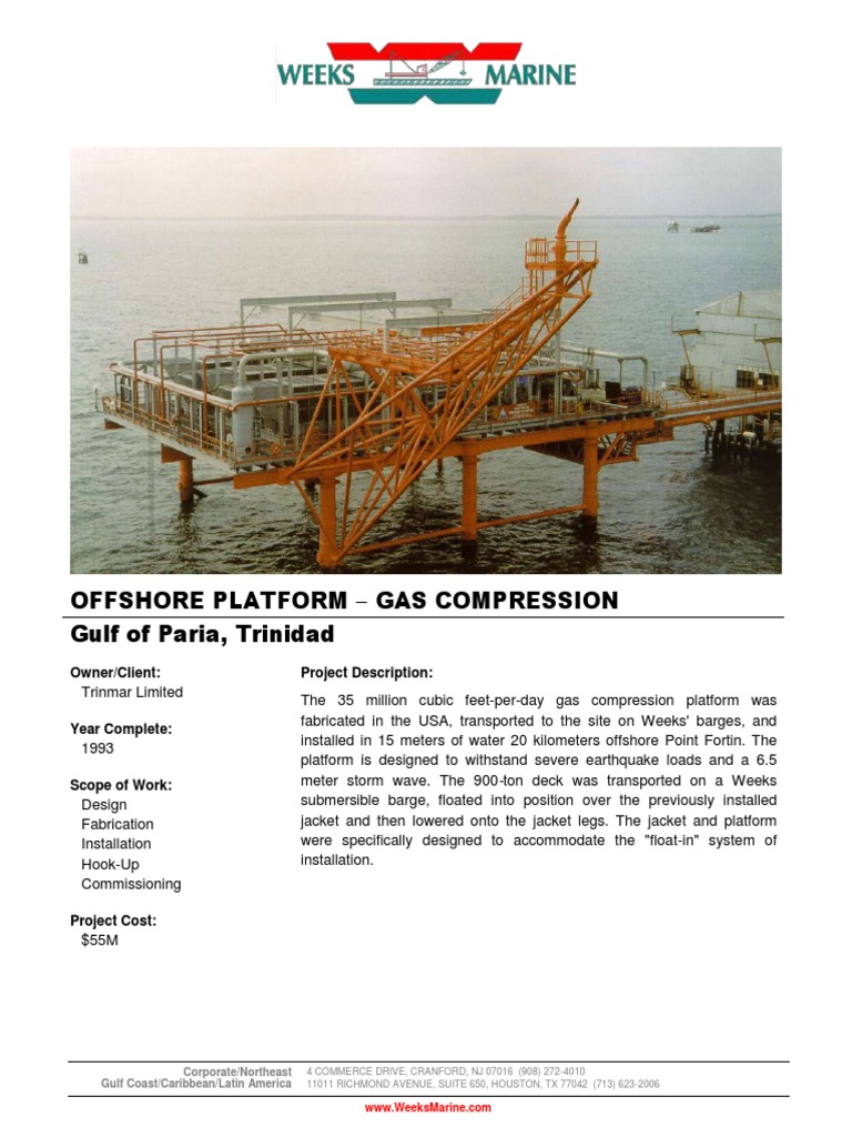 Offshore Platform Gas Compression Gulf of Paria, Trinidad: Owner/Client ...
