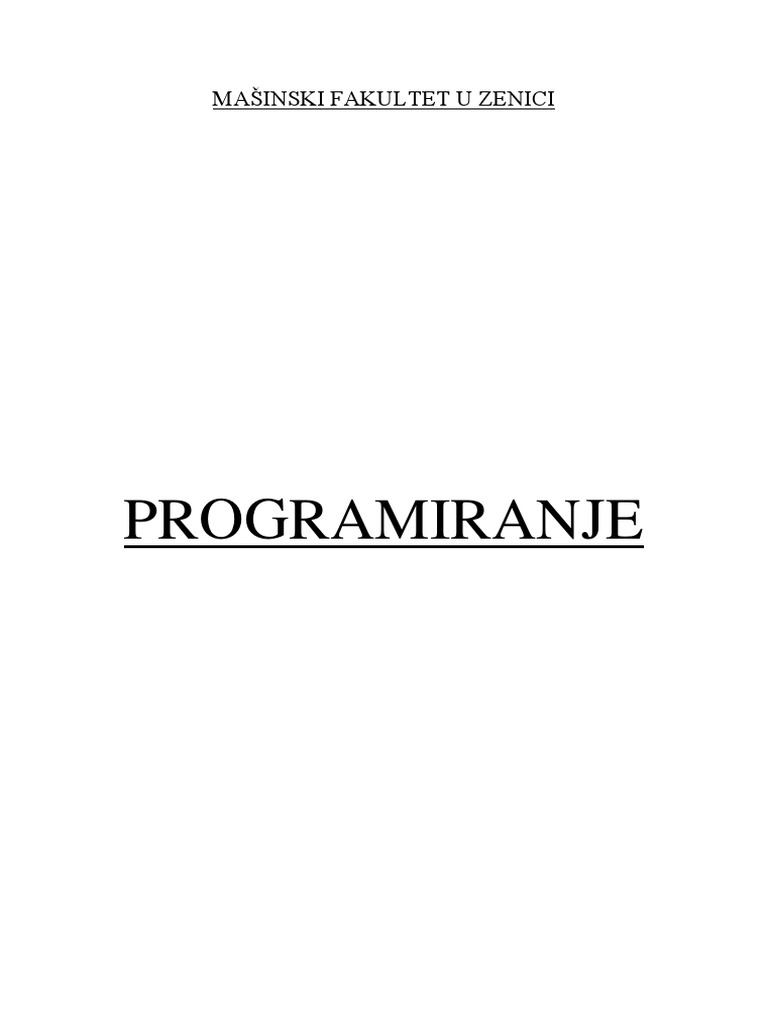 Inzenjersko Programiranje Skripta | PDF