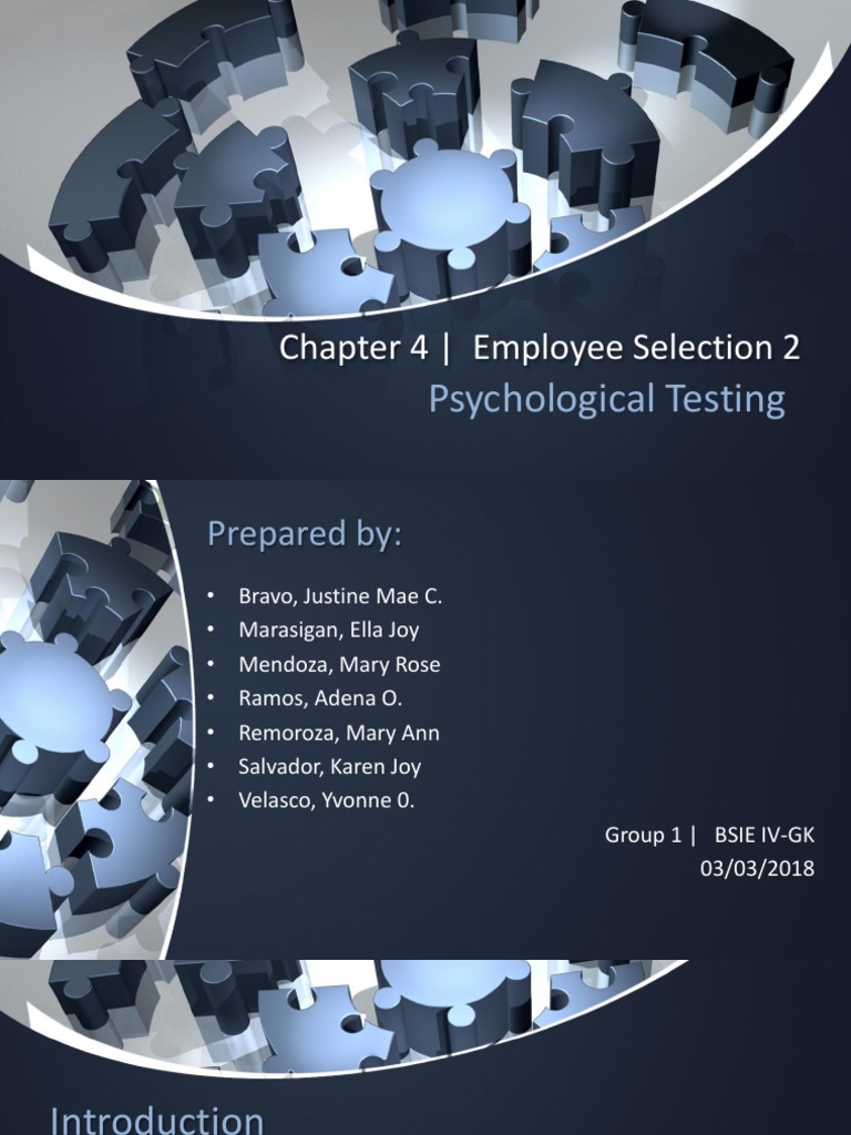Group1 Psychological Testing | PDF | Validity (Statistics ...